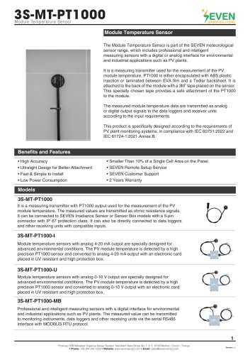 Relative Humidity, Ambient Temperature and Pressure Sensor (3S-RH&AT&PS) - SEVEN Sensor ...