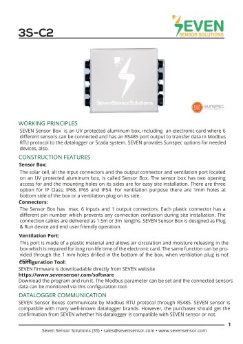 All SEVEN Sensor Solutions catalogs and technical brochures