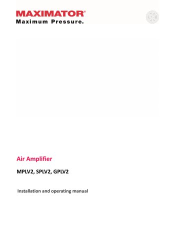 MAXIMATOR High Pressure Pumps - Maximator GmbH - PDF Catalogs ...