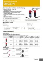 D4GS-N - OMRON - PDF Catalogs | Technical Documentation | Brochure