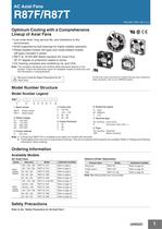 R87F / R87T AC Axial Fans - OMRON - PDF Catalogs | Technical Documentation | Brochure