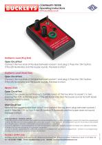 User Manual: Continuity tester for hospitals - Buckleys (UVRAL) Limited ...