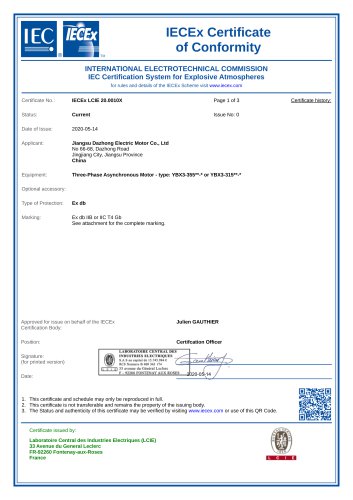 EAC CU-TR YBX3 80-355 - Jiangsu Dazhong Electric Motor CO., Ltd - PDF Catalogs | Technical ...