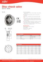 Disc check valve - ABV - PDF Catalogs | Technical Documentation | Brochure