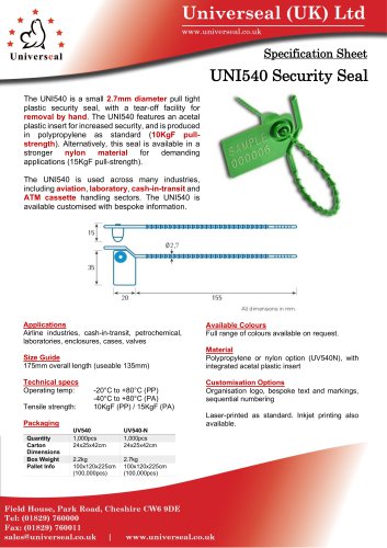 All Universeal (UK) Ltd catalogs and technical brochures