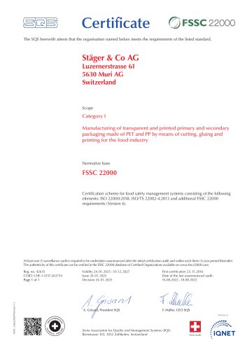 All Stäger Verpackungen GmbH catalogs and technical brochures