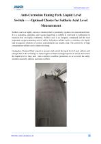 Anti-Corrosion Tuning Fork Liquid Level Switch——Optimal Choice for ...