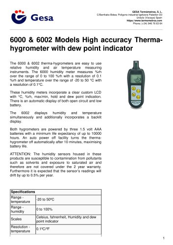 Pressure Gauge With Plastic Case Gesa Termometros Pdf Catalogs