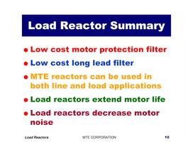 Load Reactor Tutorial - MTE - PDF Catalogs | Technical Documentation ...