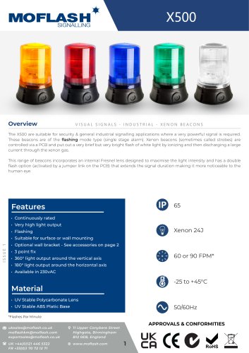 Datasheet - Beacon LED-TL Modular - Moflash Signalling - PDF Catalogs | Technical Documentation ...