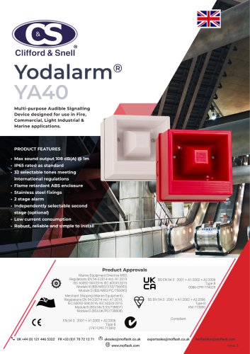 Datasheet - Buzzer AE50M - Moflash Signalling - PDF Catalogs ...