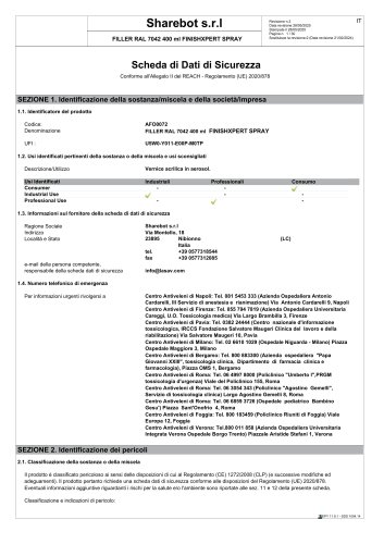SDS Finishxpert Putty - SHAREBOT SRL - PDF Catalogs | Technical ...