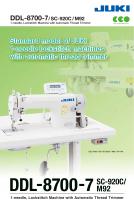 DDL-8700-7 (with Automatic Thread Trimmer) DDL-8700 - Juki Industrial ...
