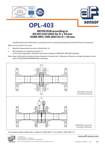 All Alf-Sensor catalogs and technical brochures