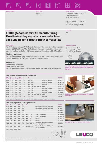 All LEUCO Ledermann GmbH & Co. KG catalogs and technical brochures