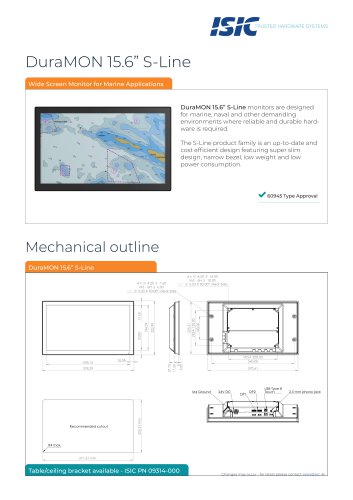 DuraMON 10.1” S-Line - ISIC A/S - PDF Catalogs | Technical Documentation | Brochure