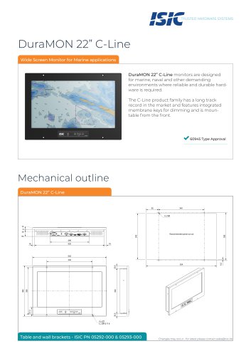 DuraMON 10.1” S-Line - ISIC A/S - PDF Catalogs | Technical Documentation | Brochure