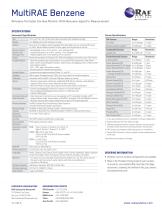 MultiRAE Benzene - RAE Systems - PDF Catalogs | Technical Documentation | Brochure