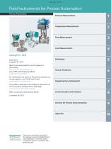 Catalog FI01 Field Instruments for Process Automation 2018 - Siemens ...