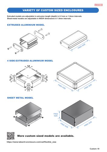 Custom Length Aluminium Profile Enclosure - KCF series - TAKACHI ...