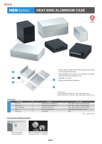 Heat-sink Aluminium Case - HEN series - TAKACHI Electronics Enclosure ...