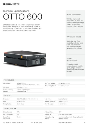 OTTO 1500 - OTTO Motors - PDF Catalogs | Technical Documentation | Brochure