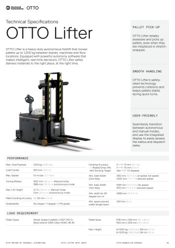 OTTO 1500 - OTTO Motors - PDF Catalogs | Technical Documentation | Brochure