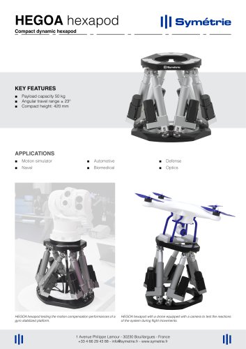 Aquilon hexapod - SYMETRIE - PDF Catalogs | Technical Documentation | Brochure