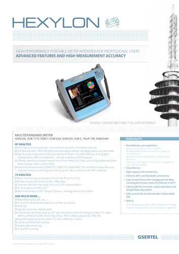 All Gsertel catalogs and technical brochures