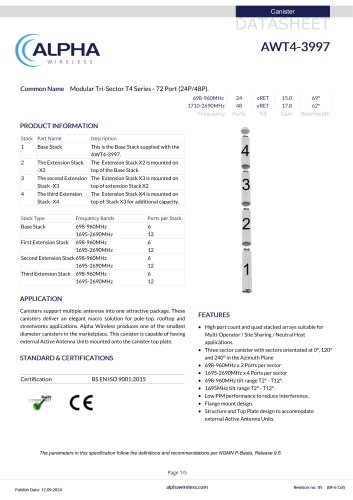 All Alpha Wireless Ltd catalogs and technical brochures