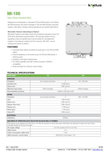 All Kaelus catalogs and technical brochures