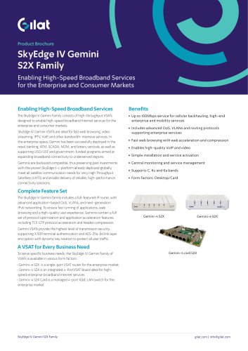 All Gilat Satellite Networks catalogs and technical brochures