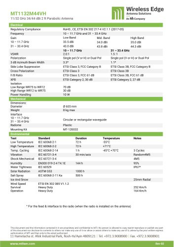 MT-799012/W - MTI Wireless Edge Ltd - PDF Catalogs | Technical Documentation | Brochure