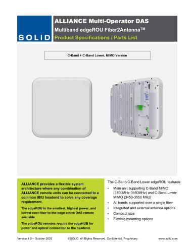 All SOLiD Inc. catalogs and technical brochures