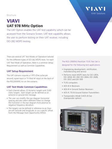 All Viavi Solutions UK Ltd.. catalogs and technical brochures