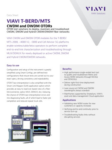 All Viavi Solutions UK Ltd.. catalogs and technical brochures