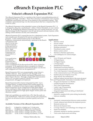 Velocio Networksのすべてのカタログと技術パンフレット