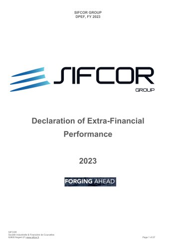 Groupe SIFCORのすべてのカタログと技術パンフレット