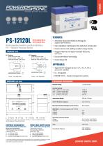 PS-12120L - Power-Sonic - PDF Catalogs | Technical Documentation | Brochure