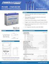 PS-4100 - Power-Sonic - PDF Catalogs | Technical Documentation | Brochure