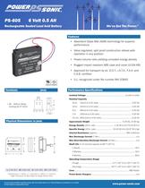 PS-605 - Power-Sonic - PDF Catalogs | Technical Documentation | Brochure