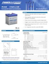PS-610 - Power-Sonic - PDF Catalogs | Technical Documentation | Brochure