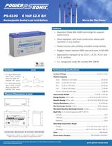 PS-6100 - Power-Sonic - PDF Catalogs | Technical Documentation | Brochure