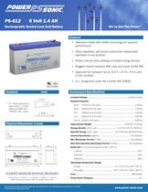 PS-612 - Power-Sonic - PDF Catalogs | Technical Documentation | Brochure