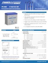 PS-682 - Power-Sonic - PDF Catalogs | Technical Documentation | Brochure