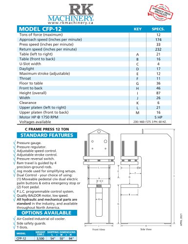 HFP-300 MWH - RK Machinery Ltd - PDF Catalogs | Technical Documentation | Brochure