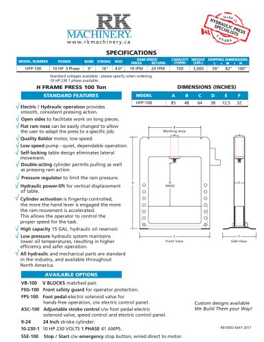 HFP-300 MWH - RK Machinery Ltd - PDF Catalogs | Technical Documentation | Brochure
