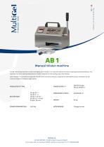Blister sealing machine - AB 1 - MultiGel Srl - manual / packaging machine / for the ...