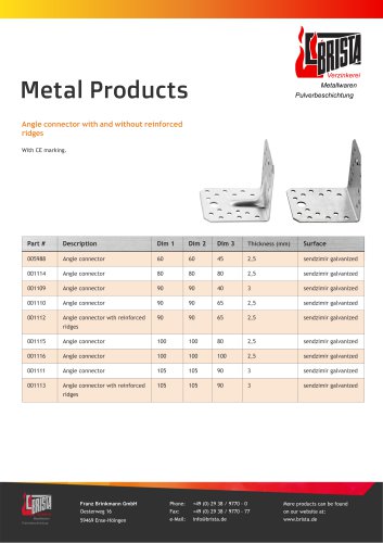 Metal Products - FRANZ BRINKMANN GMBH - PDF Catalogs | Technical ...