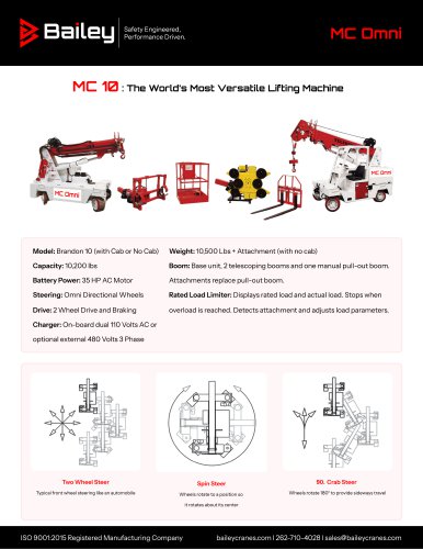 All Bailey lifts catalogs and technical brochures
